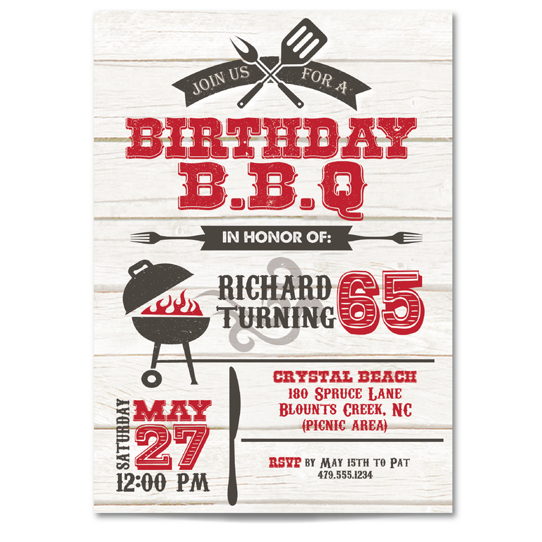 Barbeque Invitation - Backyard Barbeque BBQ Party Invite – LMT CREATIVE