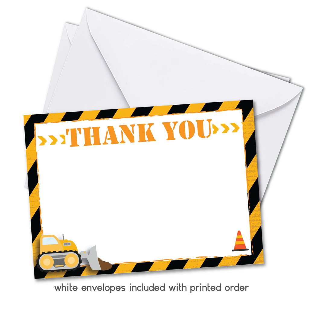Construction Thank You Cards w/ Free Envelopes – LMT CREATIVE
